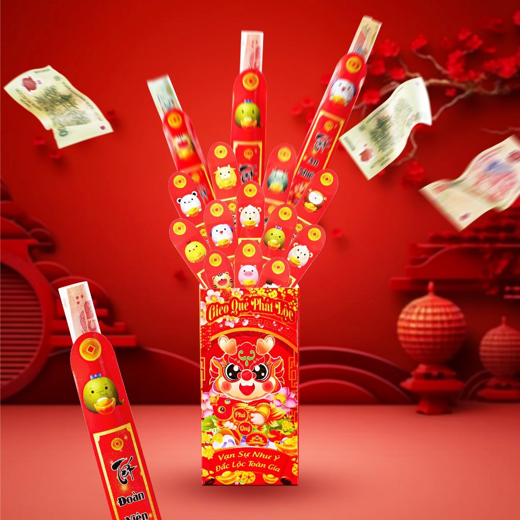 Bao Lì Xì Gieo Quẻ - Hộp 12 Quẻ - Siêu Đẹp Độc Lạ - Bao Lì Xì Gieo ...