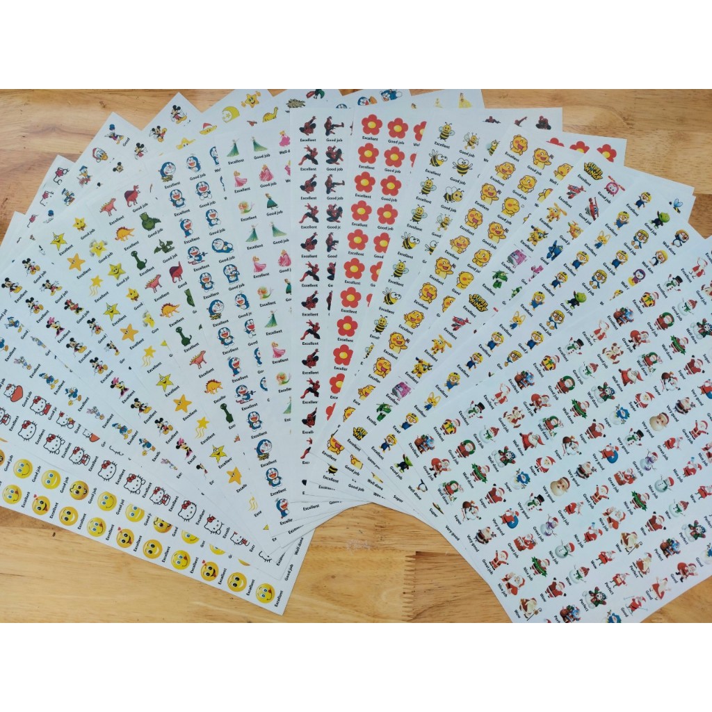 Sticker khen thưởng TIẾNG ANH - chọn mẫu | Shopee Việt Nam