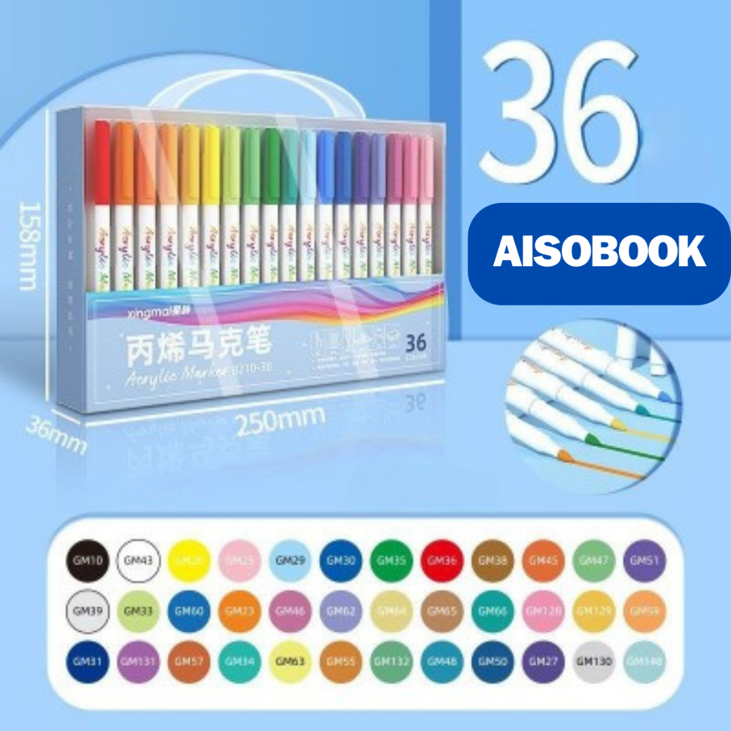 Bút Acrylic Maker 12 24 48 60 Màu Chống Nước Resun Aisobook - ACRYLIC ...