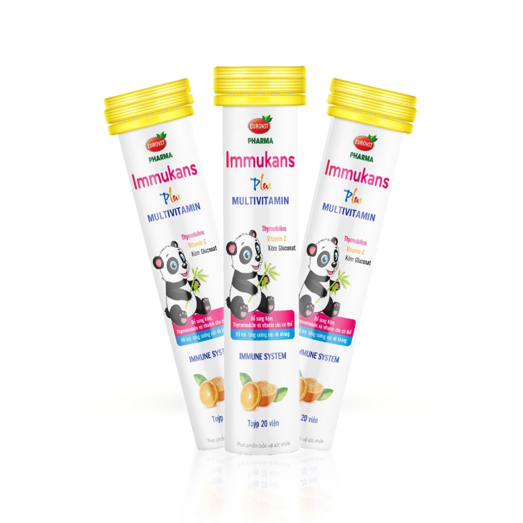 Viên Sủi Vitamin Tổng Hợp Immukans Plus Multivitamin Eurovit Giúp Tăng ...