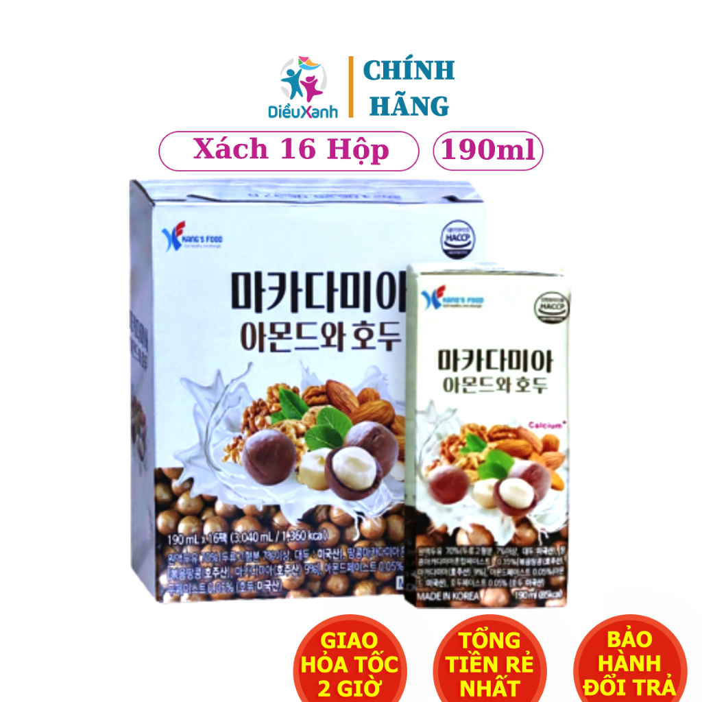 [ Xách 16 Hộp] Sữa Hạt Macca 190ml_ Nhập Khẩu Hàn Quốc 190ml | Shopee Việt Nam