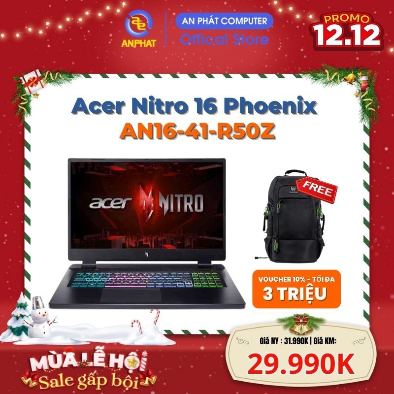 Laptop Gaming Acer Nitro 16 Phoenix AN16-41-R50Z ( AMD Ryzen 5 7640HS ...