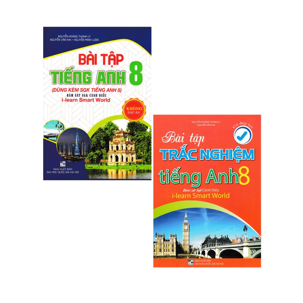 combo bài tập trắc nghiệm tiếng anh 8 + bài tập tiếng anh 8 (bám sát sgk cánh diều i-learn smart ...