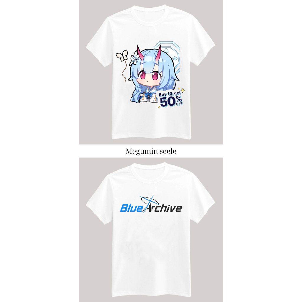 Áo phông trắng Blue Archive cute | Shopee Việt Nam