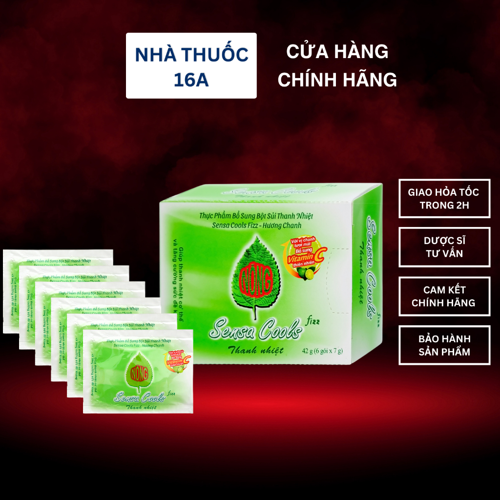 BỘT SỦI THANH NHIỆT SENSA COOLS - HỘP 6 GÓI SENSACOOL - SENSACOOLS ...