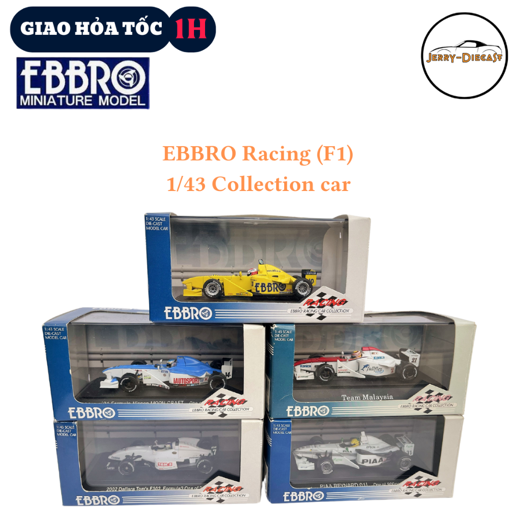 Xe mô hình ô tô Ebbro Collection Racing F1 Formula tỉ lệ 1 43 1/43 1:43 ...
