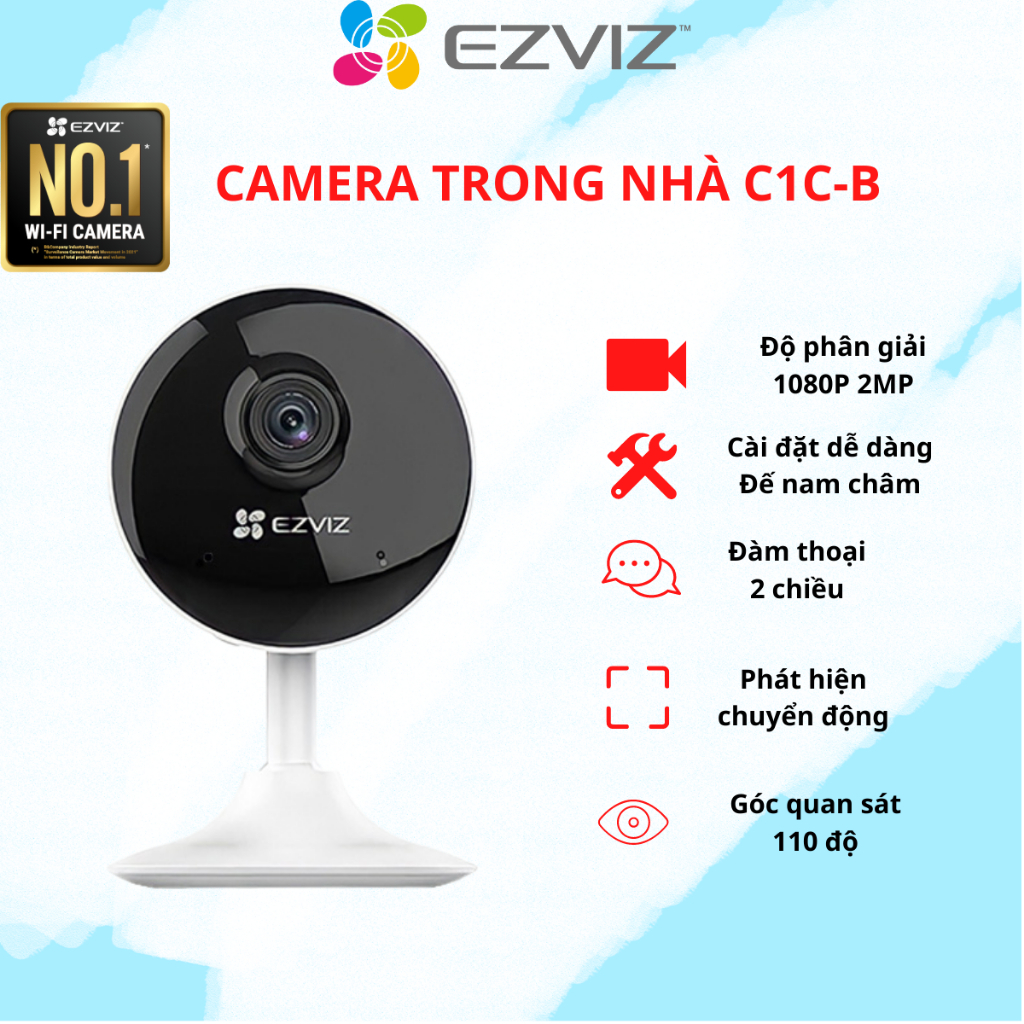 Camera IP Wifi EZVIZ C1C-B/H1C 1080P chuẩn nén H265, chính hãng, bảo ...