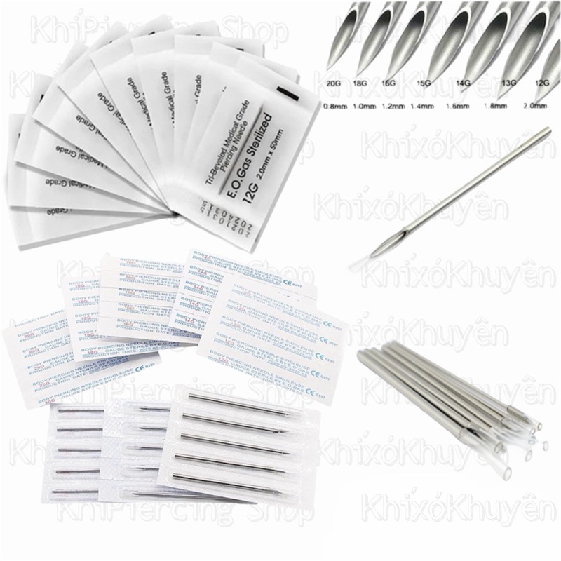 Kim Xỏ Khuyên các cỡ từ nhỏ đến lớn _LƯU Ý: sản phẩm mỗi kim KHÔNG tặng ...