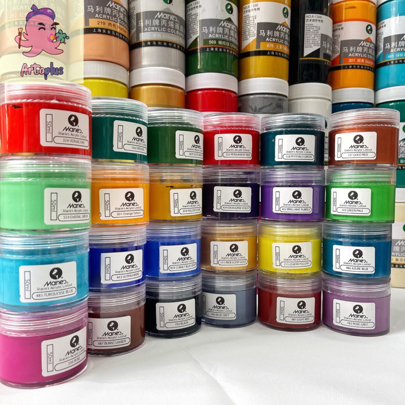 Màu Acrylic hãng Maries Chinjoo Nguyên Chất 50ml - vẽ tranh canvas, tô ...