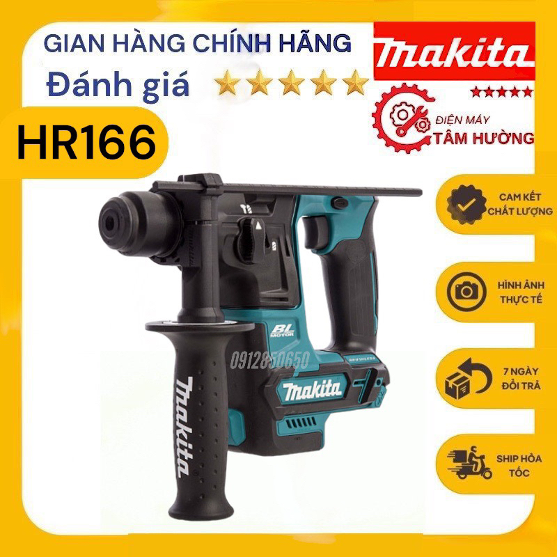MÁY KHOAN BÊ TÔNG DÙNG PIN 12V MAKITA HR166 / HR140 - Thân máy chính hãng mới tách bộ | Shopee ...