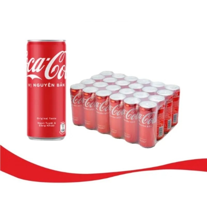 thùng 24 lon coca cola vị nguyên bản lon 330ml và 235ml | Shopee Việt Nam