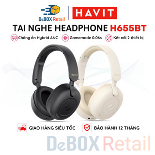 Tai Nghe Headphone Bluetooth HAVIT H655BT, BT 5.3, Chống Ồn Chủ Động ANC, Gamemode 0.06s, Nghe ...