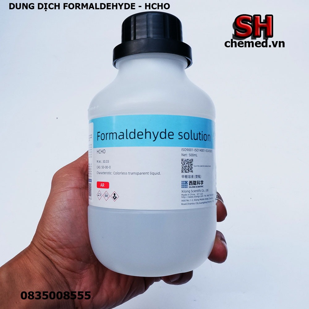 Hóa chất HCHO loại 500ml - acid formalin loại 500ml dùng trong y tế, thí nghiệm | Shopee Việt Nam