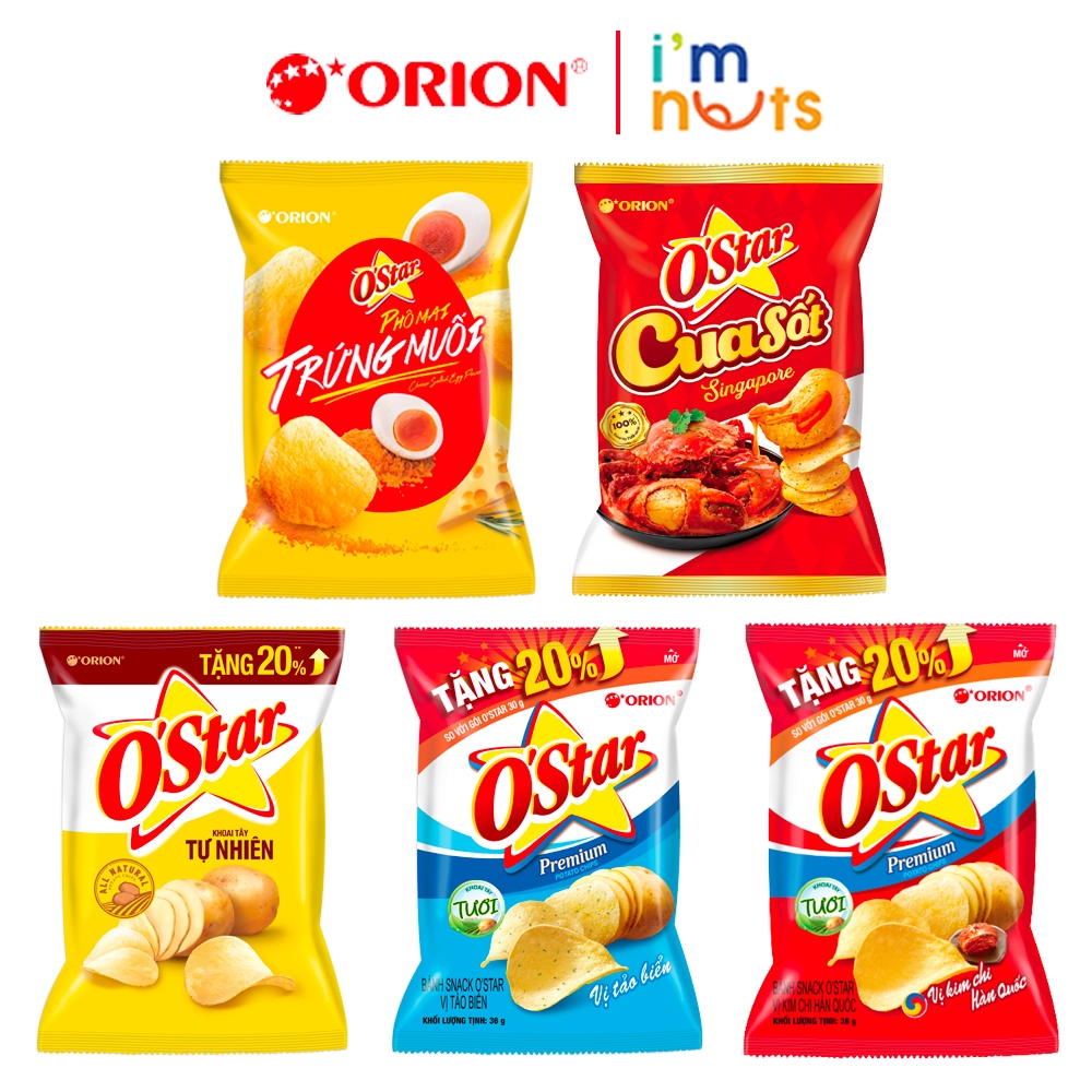 Bánh Snack khoai tây Ostar Orion đủ vị gói nhỏ và gói lớn | Shopee Việt Nam