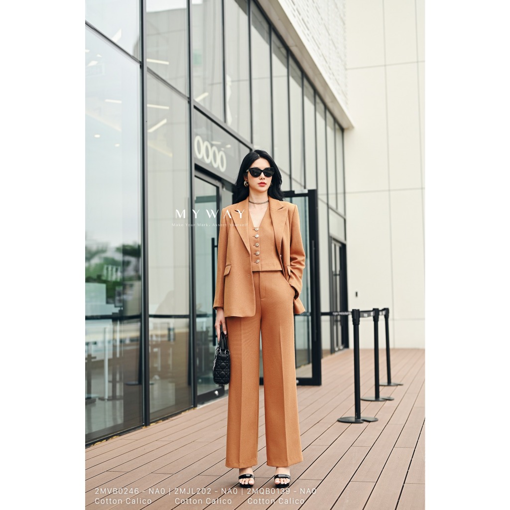 Set Áo Vest Gile Và Quần Nữ Ống Rộng MY WAY Sang Trọng 2MVB0246 ...