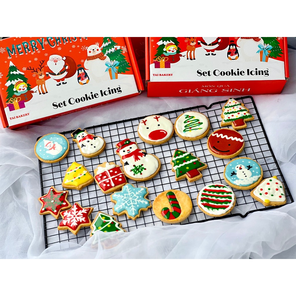 Cookie icing Noel Vẽ Sẵn - 20 Bánh | Shopee Việt Nam