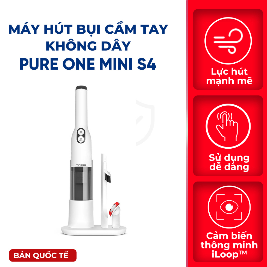 Máy hút bụi cầm tay không dây Tineco Pure One Mini S4, công suất 90W ...