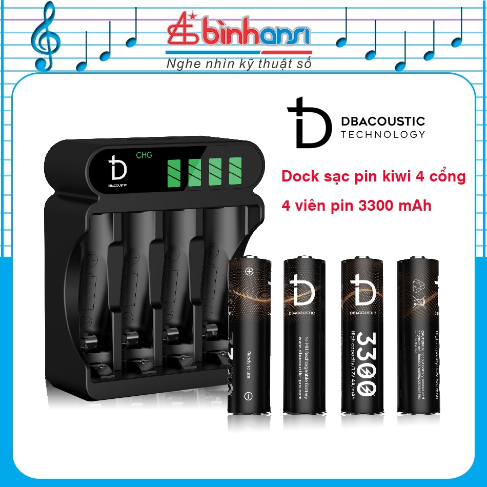 Pin sạc dBacoustic dung lượng 3300mAh kèm dock sạc pin 4 cổng, hàng ...