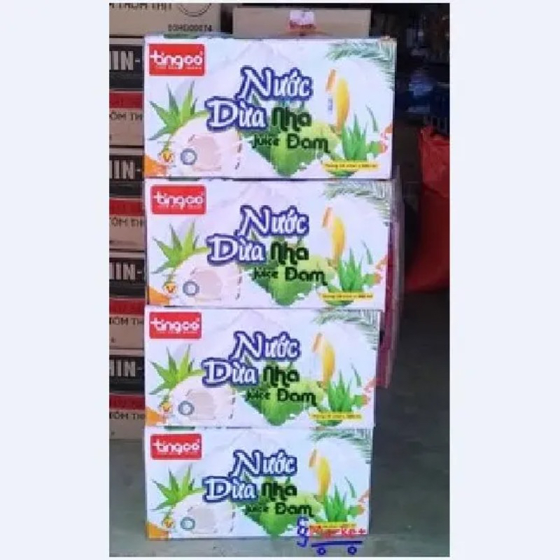 Thùng nước dừa nha đam Tingco 24 chai 500ml | Shopee Việt Nam