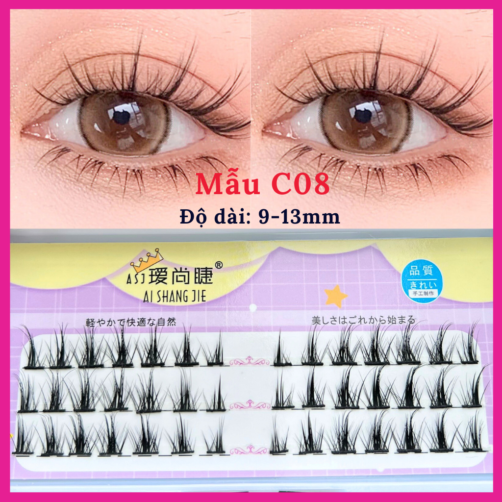 Mi Giả Chùm Tách Sợi Tự Nhiên Tự Nối Mã C08 | Shopee Việt Nam