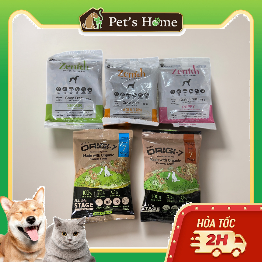 Hạt mềm dùng thử cho chó Zenith 40g và Origi-7 50g | Shopee Việt Nam