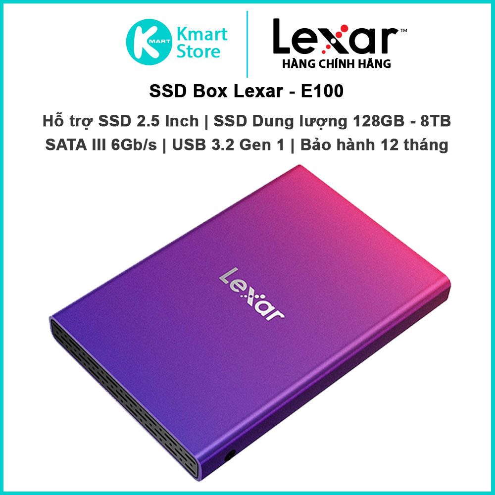 Hộp box SSD Lexar E100 | gắn SSD 2.5 inch dung lượng 128G - 8TB | Giao ...