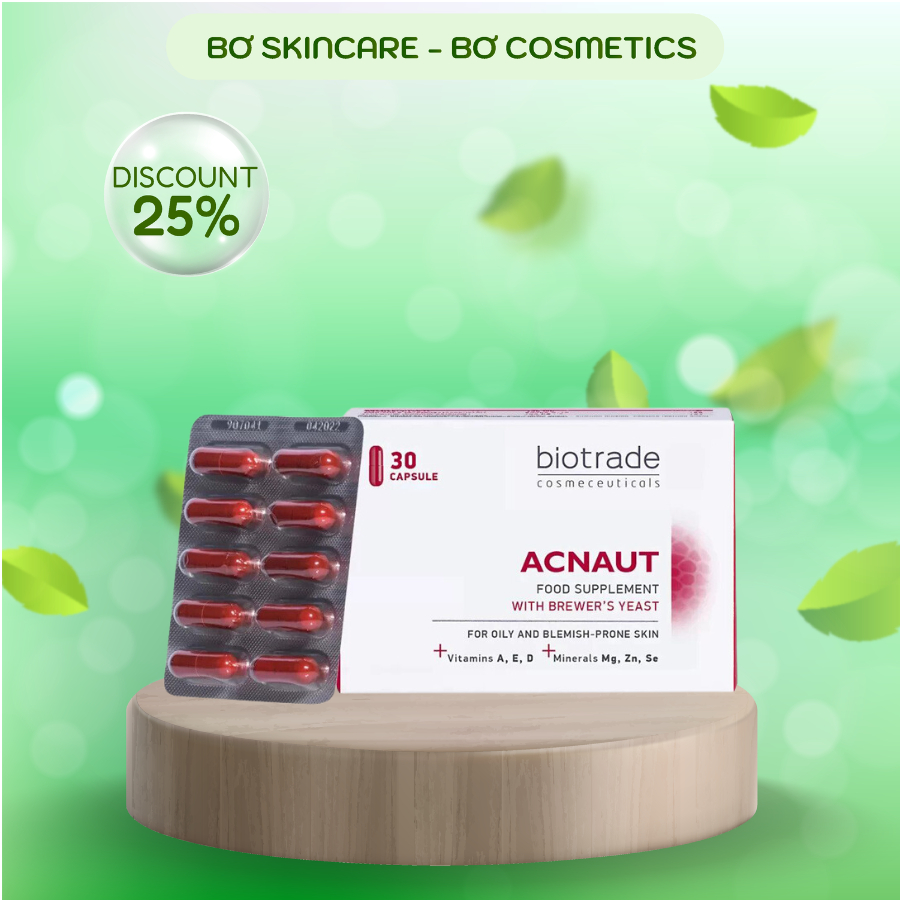 [NHẬP KHẨU CHÍNH HÃNG] BIOTRADE ACNAUT VIÊN UỐNG HỖ TRỢ GIẢM MỤN, GIẢM ...