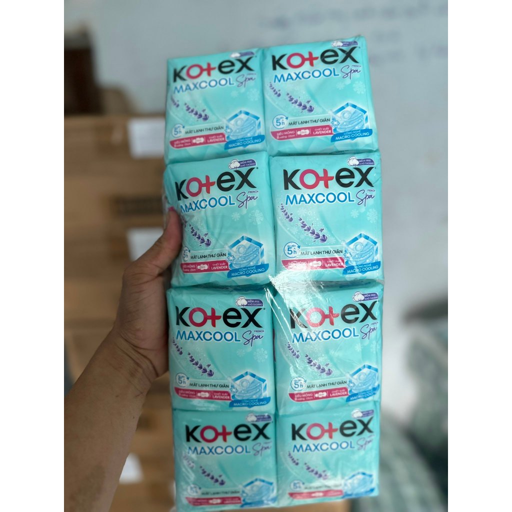 Bộ 8 gói Băng Vệ Sinh Thảo Dược Siêu Mỏng Cánh 23cm MaxCool Kotex 8 Miếng | Shopee Việt Nam