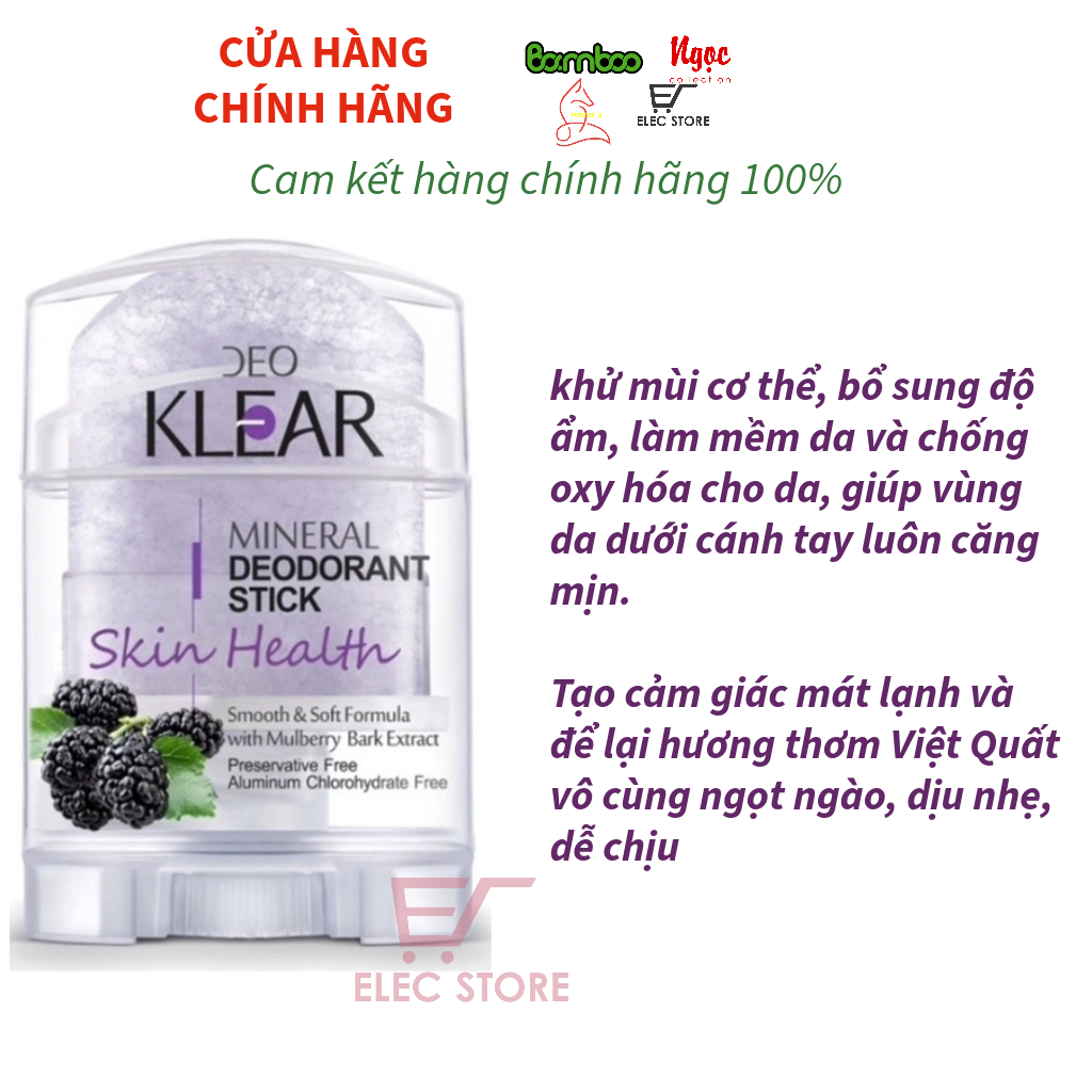 Lăn khử mùi đá khoáng Deo Klear Thái Lan 70g | Shopee Việt Nam