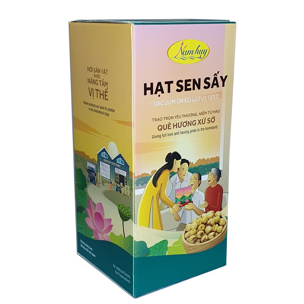 Hạt sen sấy 100G/200G Hộp giấy Nam Huy - Thơm ngon giòn xốp (OCOP 5sao) | Shopee Việt Nam