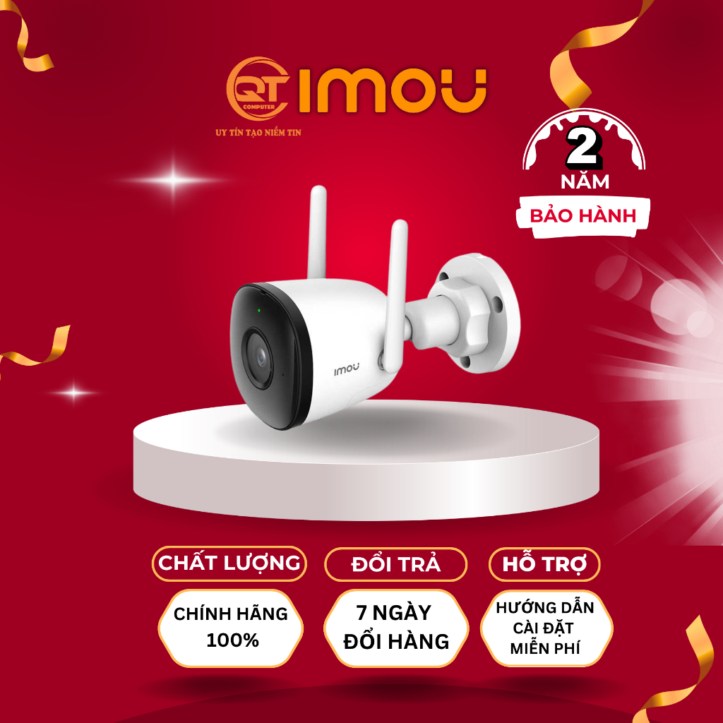 camera imou wifi ngoài trời F22P/F22FP 2M 1080P tích hợp đèn báo, chống ...