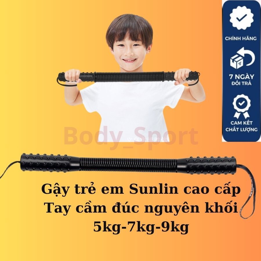 Gậy lò xo tập cơ tay 10kg trẻ em cao cấp Bodysport Gậy lò xo 5kg 7kg ...