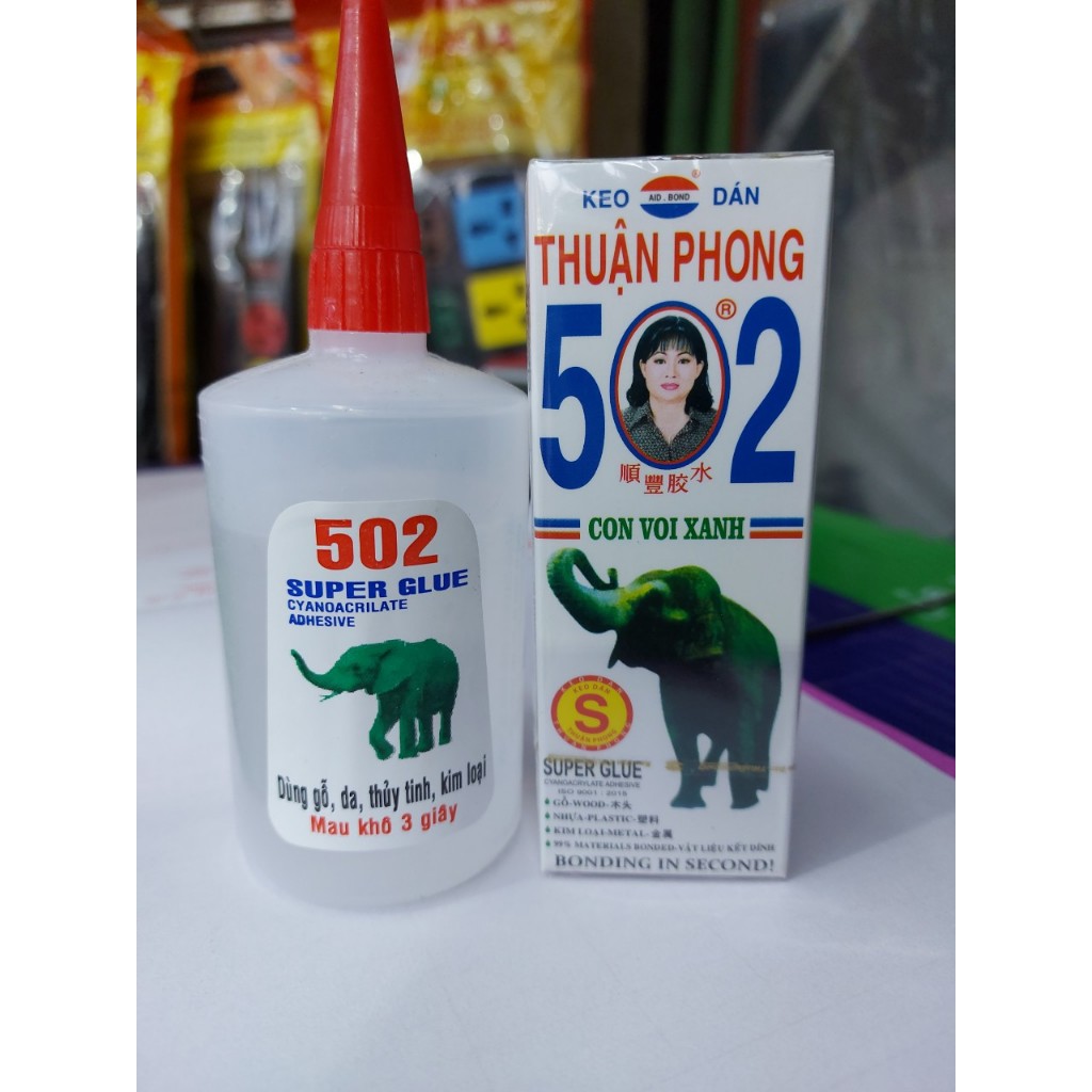 Keo 502 keo dán đa năng siêu dính con voi chai lớn và nhỏ | Shopee Việt Nam