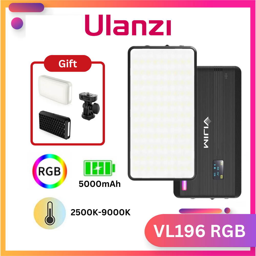ULANZI VIJIM VL196 RGB (2500-9000K) - Hàng Chính Hãng - Đèn LED Đổi Màu RGB, Dung lượng pin ...