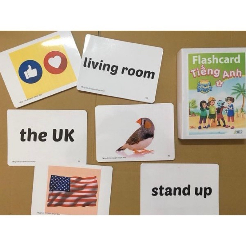 Trọn bộ thẻ học tiếng anh flashcard Smart Start Tiếng Anh 1,2,3,4 ép ...