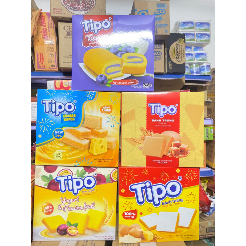 Bánh Trứng Tipo Chanh Sữa Chua Chanh Leo/Phô Mai/Việt Quất/Caramel Hộp | Shopee Việt Nam