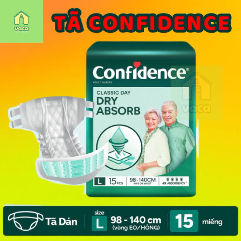 (Hãng Huggies) Tã bỉm DÁN người lớn Confidence size L15 miếng sản xuất ...