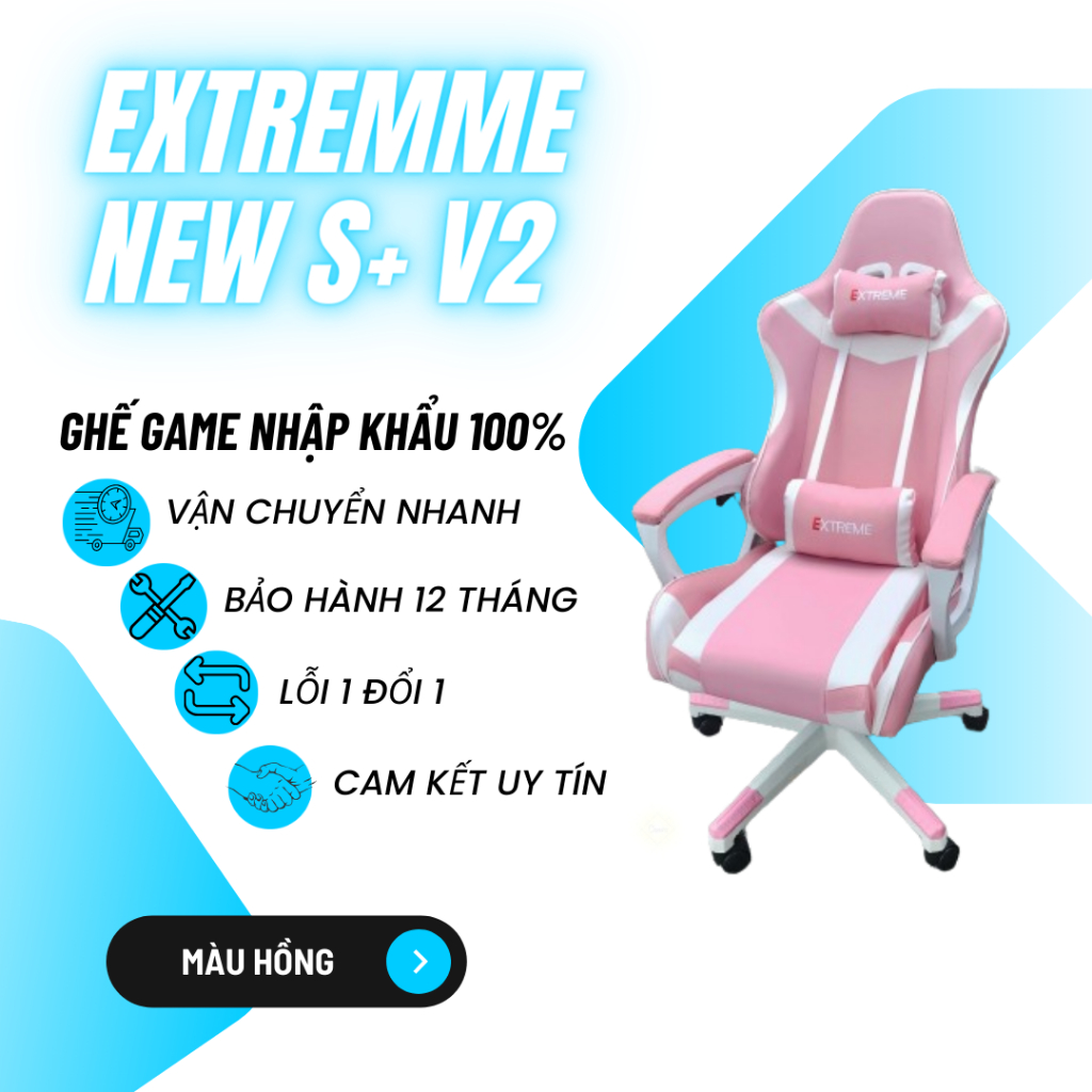 Ghế Gaming LIVE Extreme Zero S+ V2 Màu Hồng, Bảo Hành Chính Hãng Toàn ...
