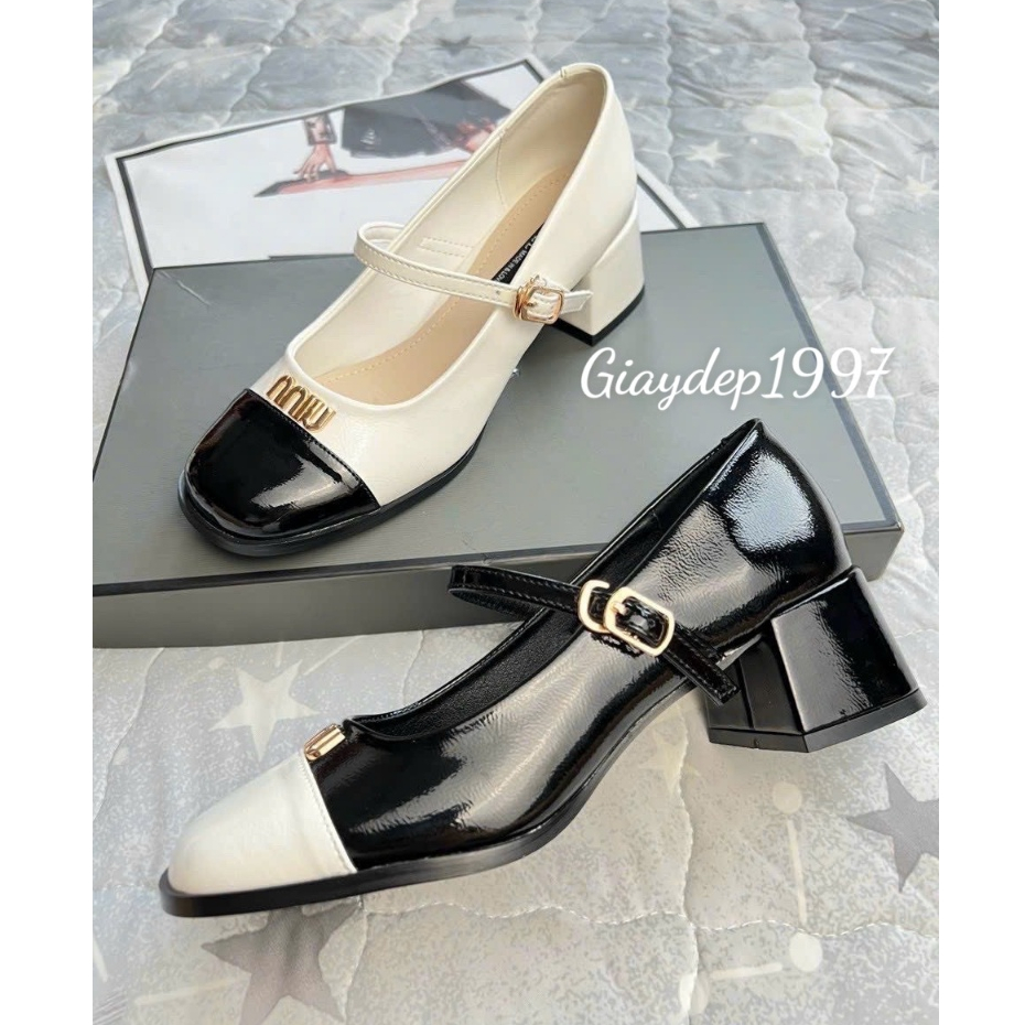 Cao gót 5 phân da bóng nhăn chữ min Form 1.5 lùi 1 size ạ ( AH11 ...