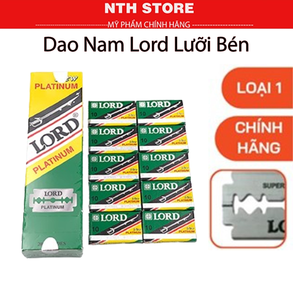 Dao Lam Lord - Dao Tem Xanh 1 Hộp 10 Lưỡi Dao Cạo Râu Chính Hãng Siêu ...
