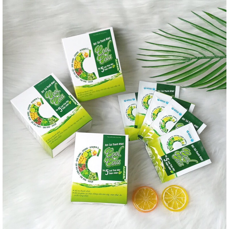 Bột sủi thanh nhiệt vị dưa gang Cool Cola - Hộp 10 gói-Hết Nhiệt Miệng ...
