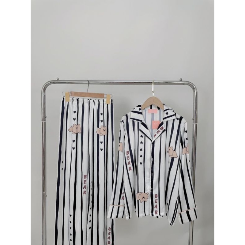 Bộ Pijama Cao Cấp Láde & Ladder Gấu Sọc | Shopee Việt Nam