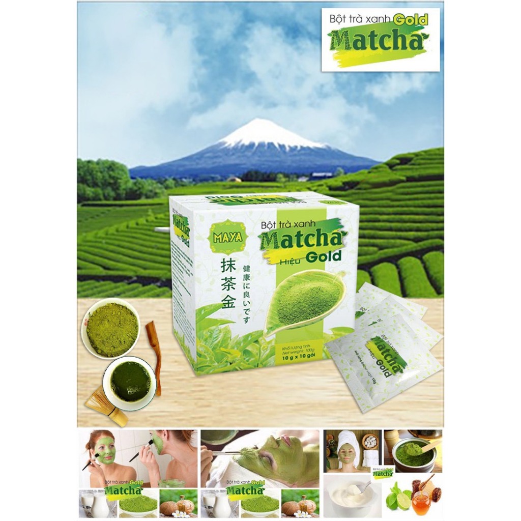 Bột Matcha Gold (trà xanh) - Hộp 10 gói x 10g | Shopee Việt Nam