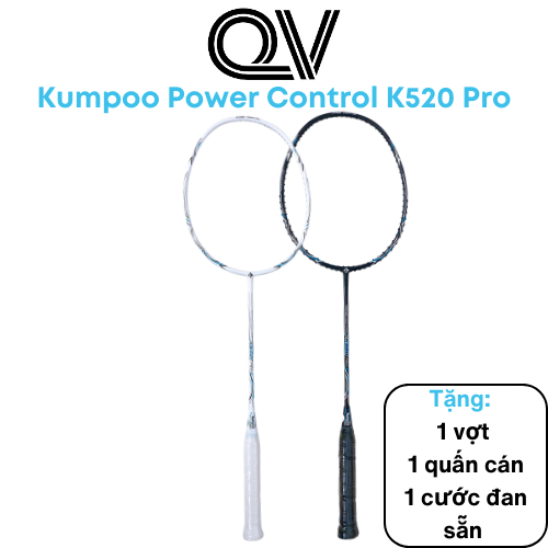 Vợt cầu lông Kumpoo Power Control K520 Pro chính hãng Quốc Việt Badminton công thủ toàn dện tặng ...