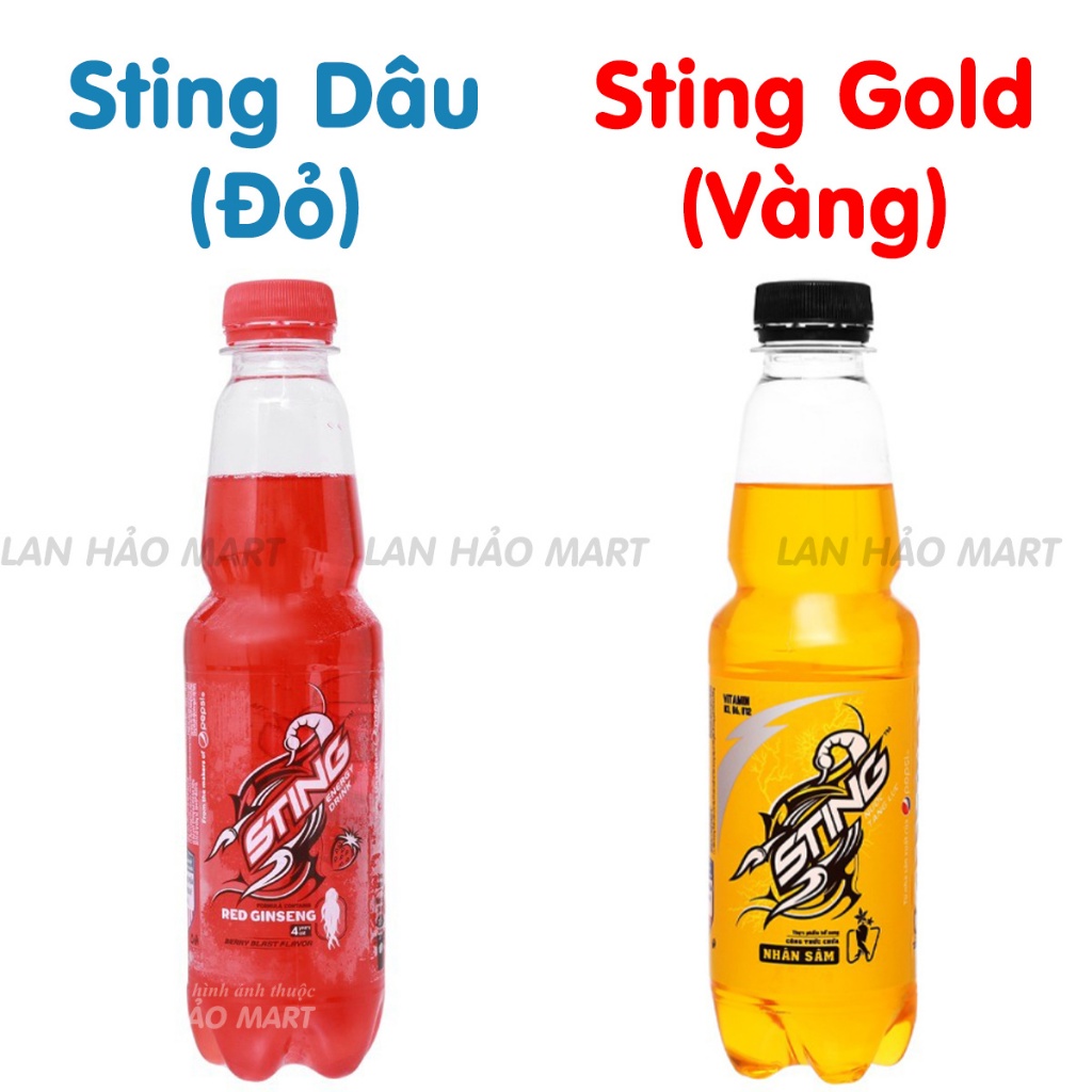 Lốc 6 chai Sting hương dâu/ Sting Gold chai 330ml (Sting Đỏ/ Sting vàng chai) | Shopee Việt Nam