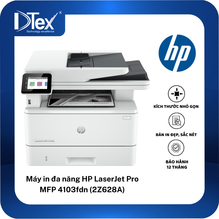 Máy in đa năng HP LaserJet Pro MFP 4103fdn (2Z628A) | Shopee Việt Nam