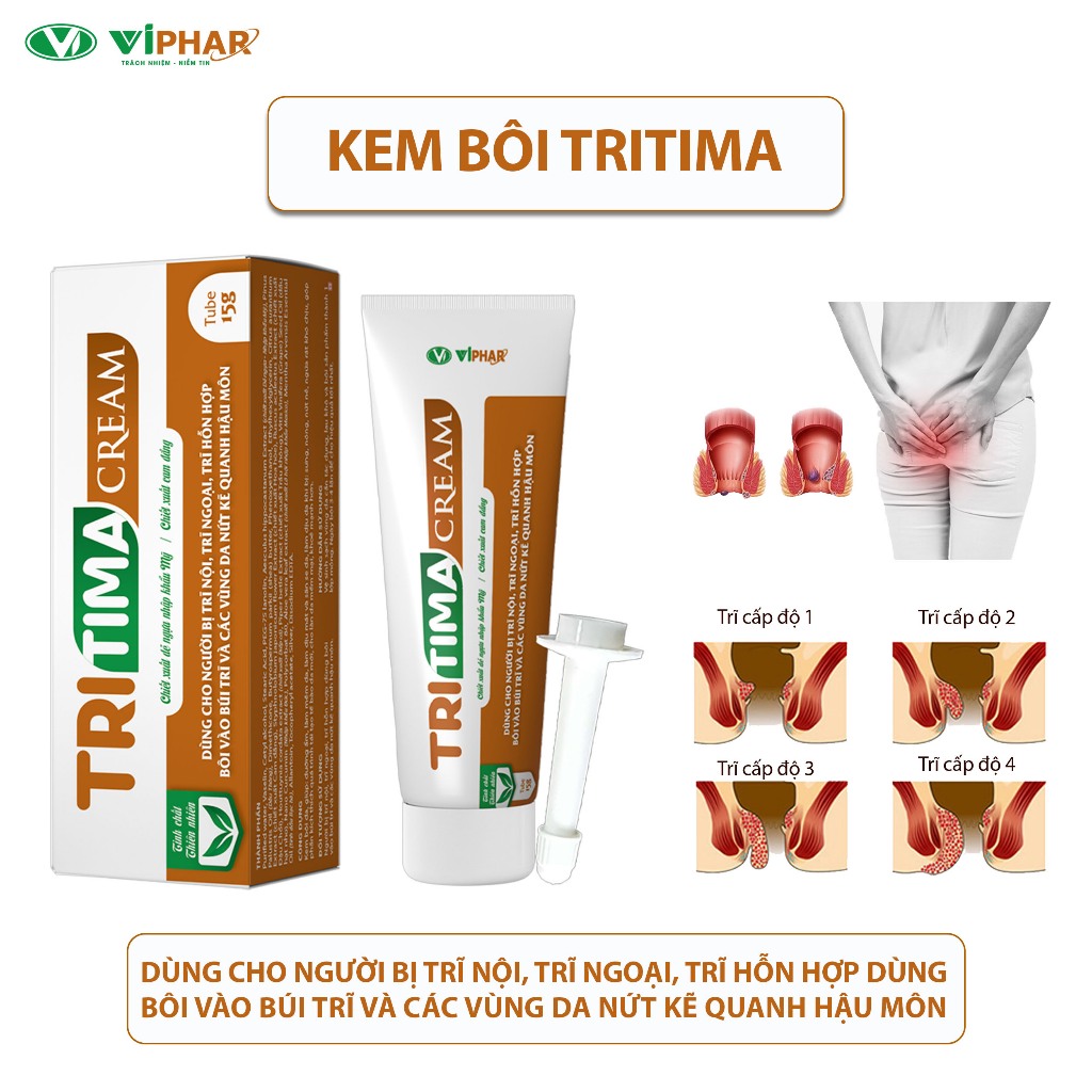 Kem Bôi Trĩ Tritima Cream Viphar - Giúp Co Búi Trĩ, Giảm Sưng Đỏ, Đau ...