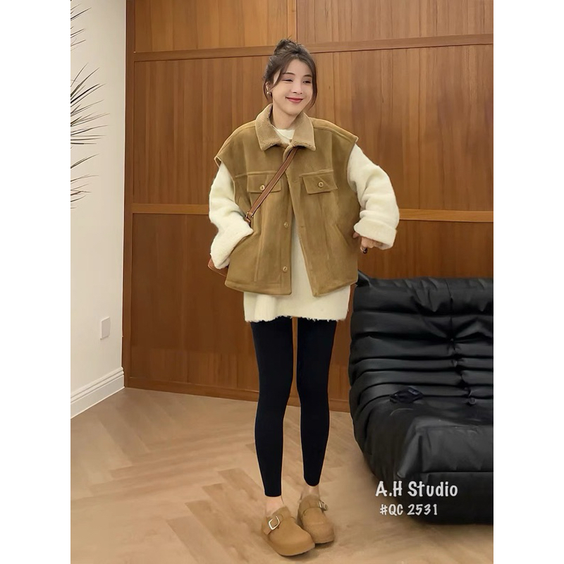 Áo Gile Da Lộn Shopee Việt Nam