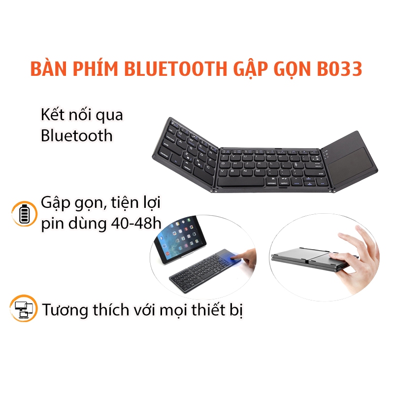 Bàn Phím Bluetooth HICO B033 Ultra Slim Có Chuột Cảm Ứng - Phù Hợp Với ...