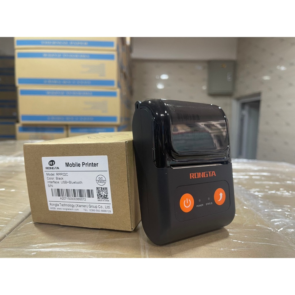 Máy in hóa đơn cầm tay Rongta RPP02C cổng USB + Bluetooth in bill khổ ...